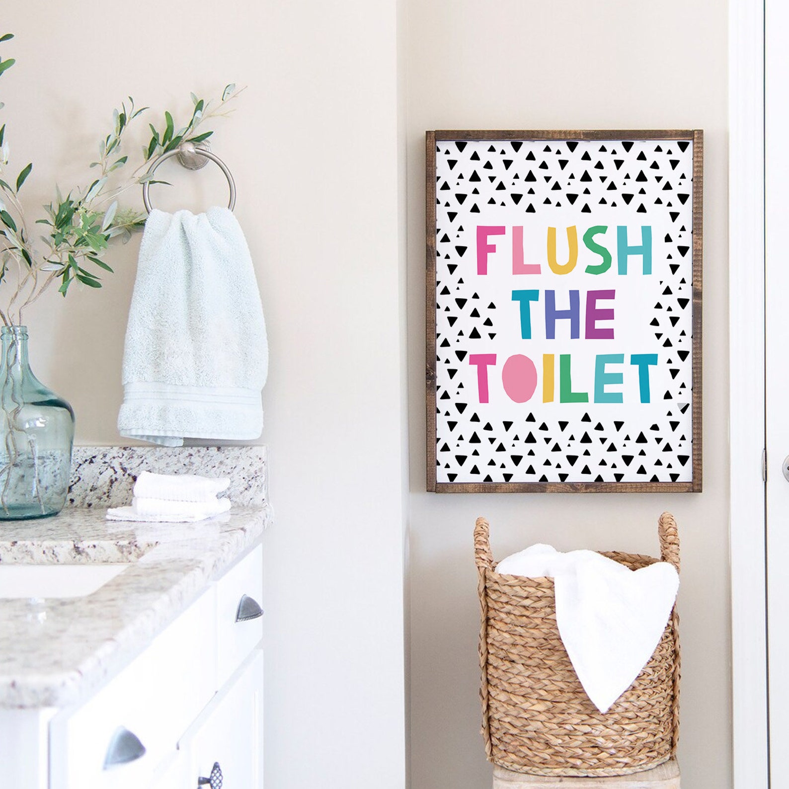 Flush the Toilet, Nursery Bathroom Decor Kids Bathroom Art Printable ...