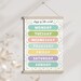 Days of the Week Learning Print, Pastel Polkadot Playroom Print ...
