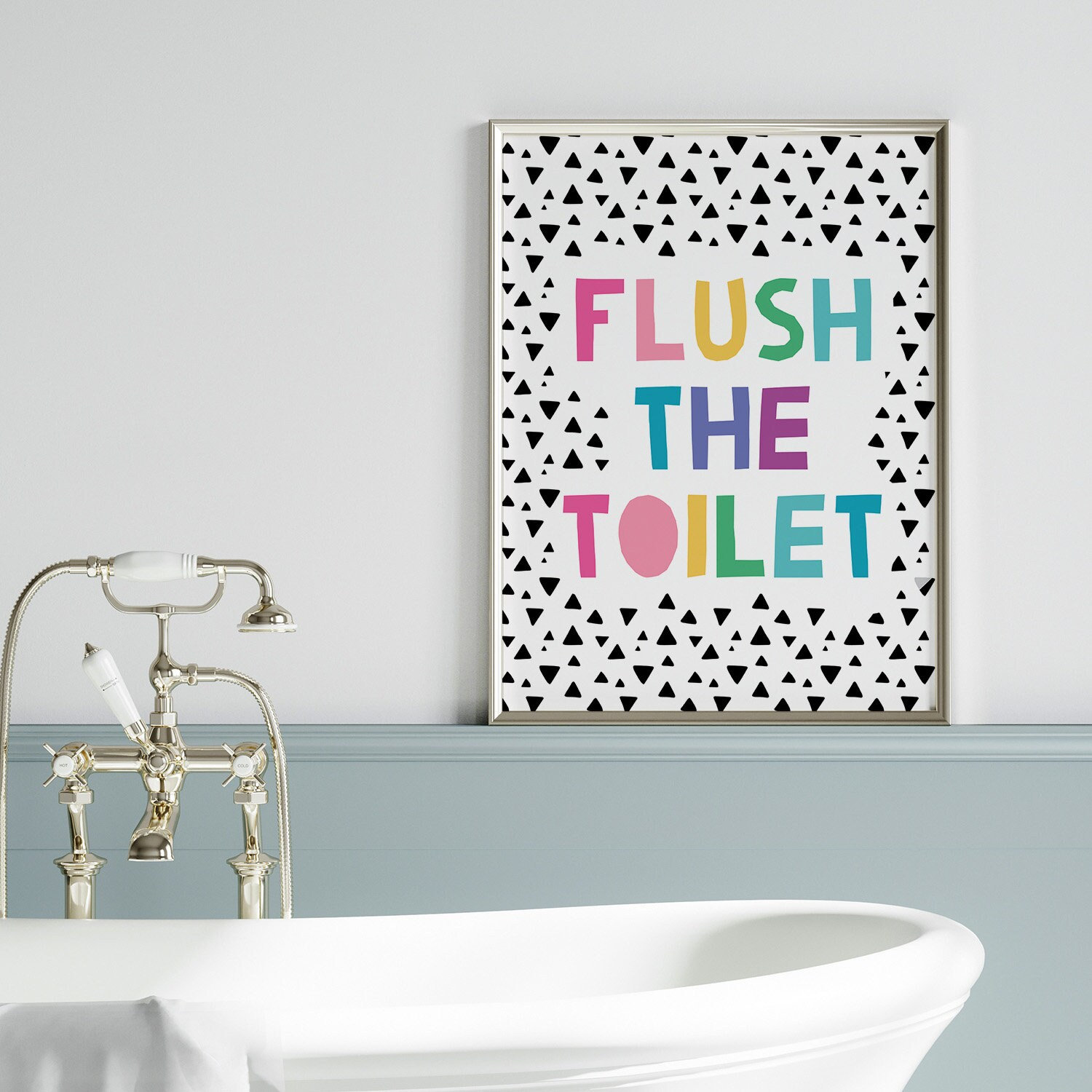Flush the Toilet, Nursery Bathroom Decor Kids Bathroom Art Printable ...