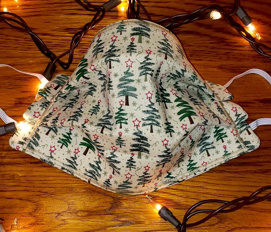 Christmas Tree Face Mask Reusable Reversible Triple - Etsy