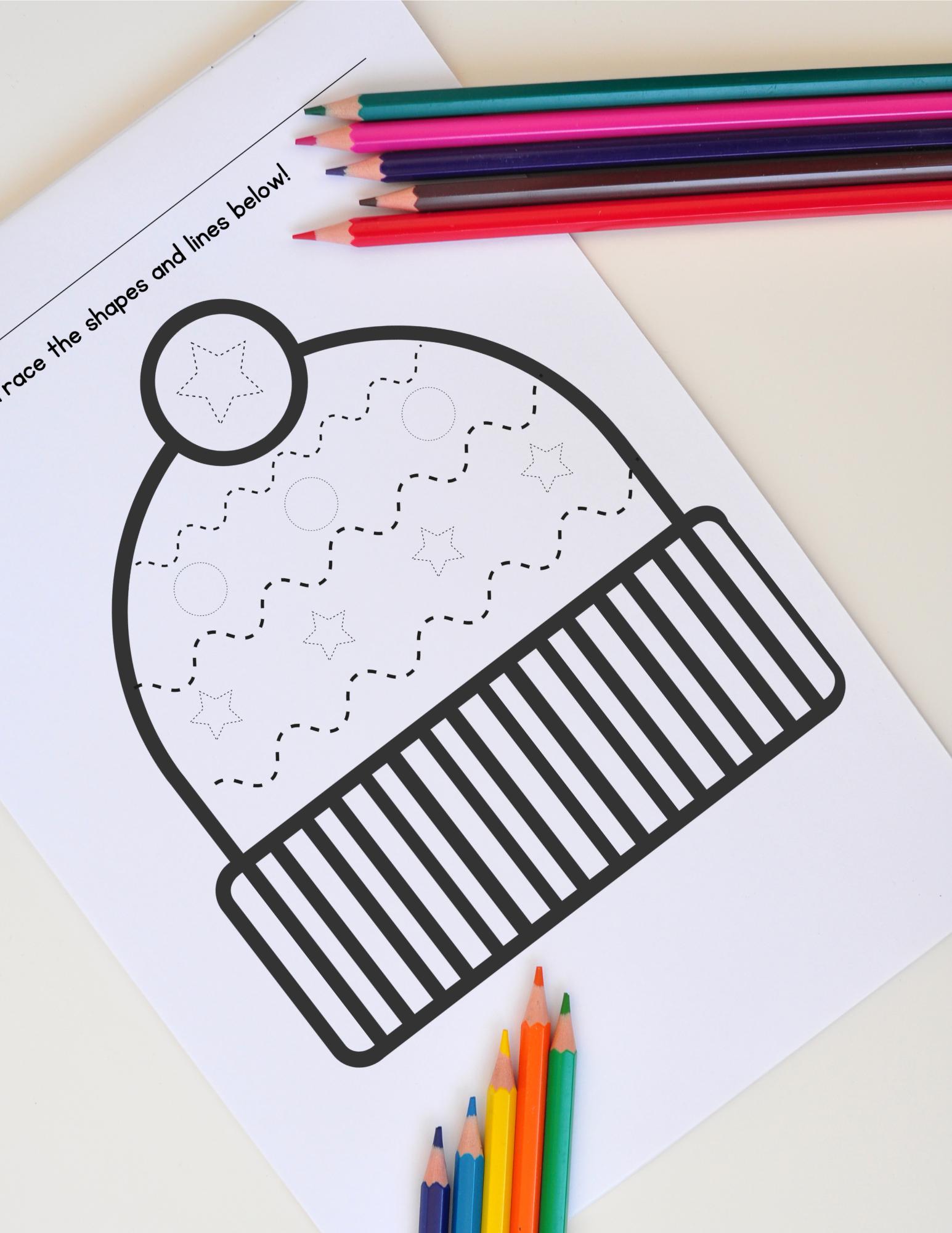 Preschool Winter Tracing Worksheets - Etsy