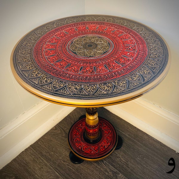 Painted Round Table - Etsy