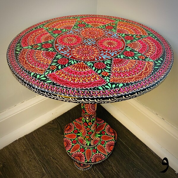 Painted Round Table - Etsy