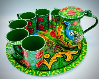 Hand Painted Traditional Teapot (chainak) Set - Small - Etsy