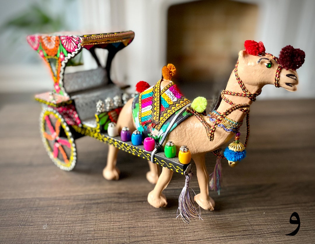 Handcrafted Camel Carriage Home Decor | Truck Art Style - Etsy