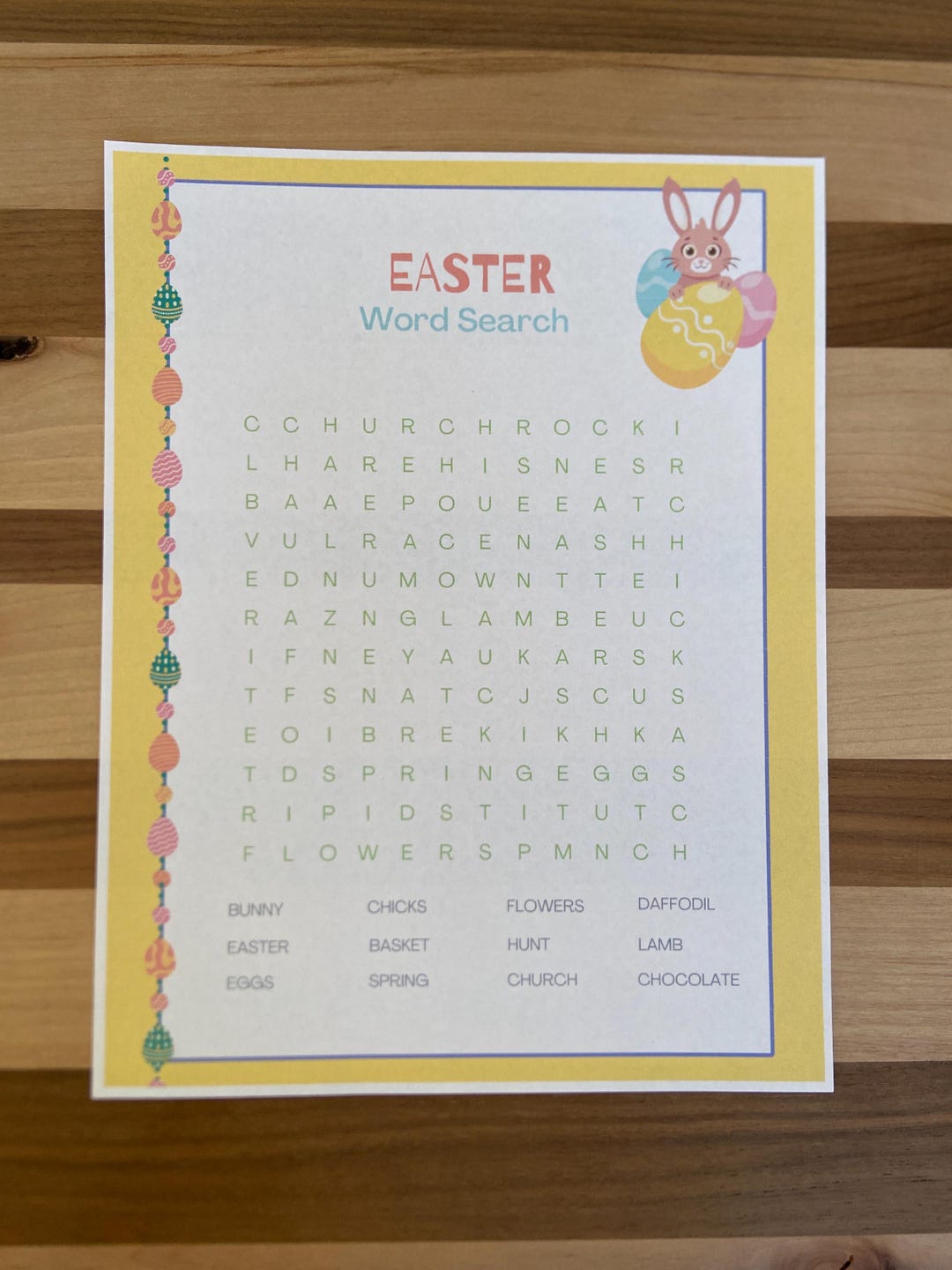 Printable Easter Word Search Activity for Family, Classroom, Church - Etsy