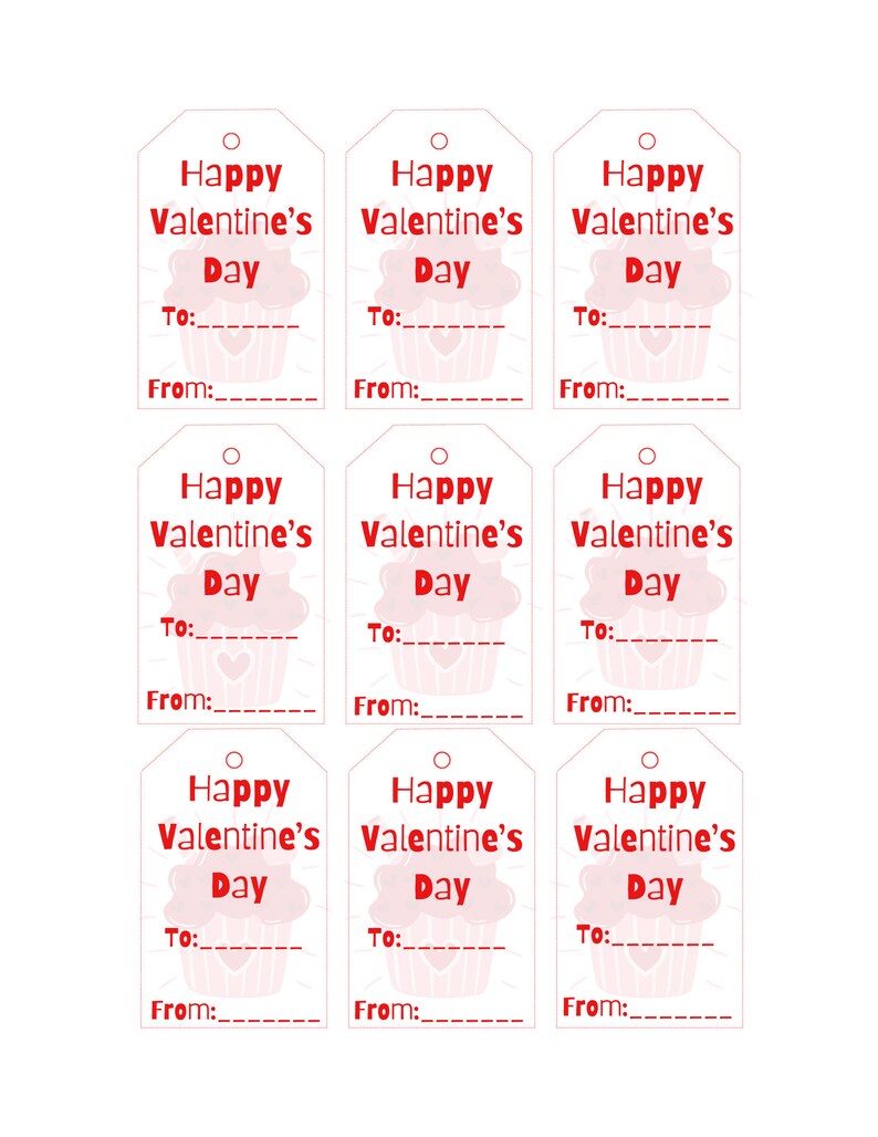 Printable Valentine's Day Gift Tags, Instant Download - Etsy