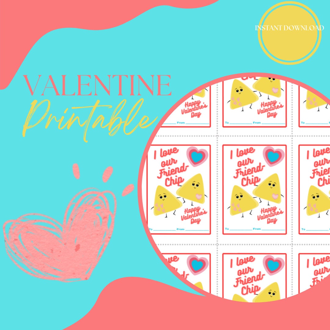 I Love Our Friendchip Printable Valentine's Day Card - Etsy