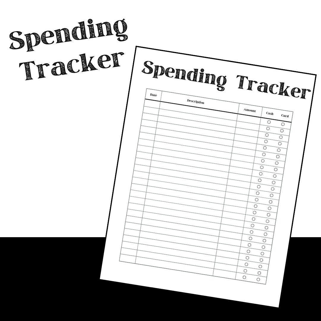 Printable Spending Tracker, Simple Spending Tracker for Budgeting - Etsy