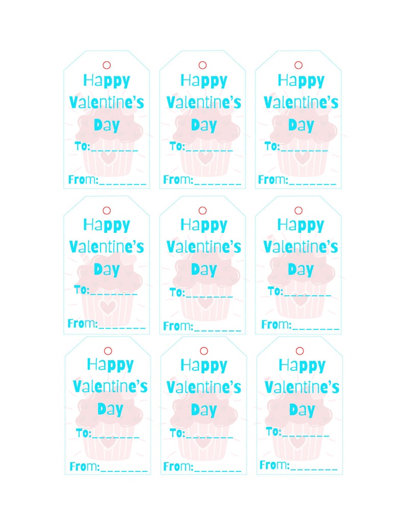 Printable Valentine's Day Gift Tags, Instant Download - Etsy
