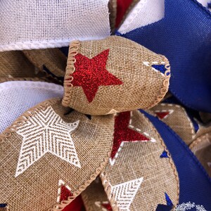 Independence Day Front Door Wreath, 4th of July Door Hanger, Red White ...