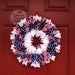 Independence Day Front Door Wreath, 4th of July Door Hanger, Red White ...