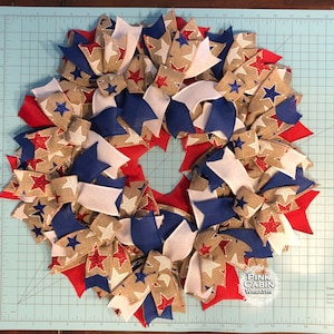 Independence Day Front Door Wreath, 4th of July Door Hanger, Red White ...
