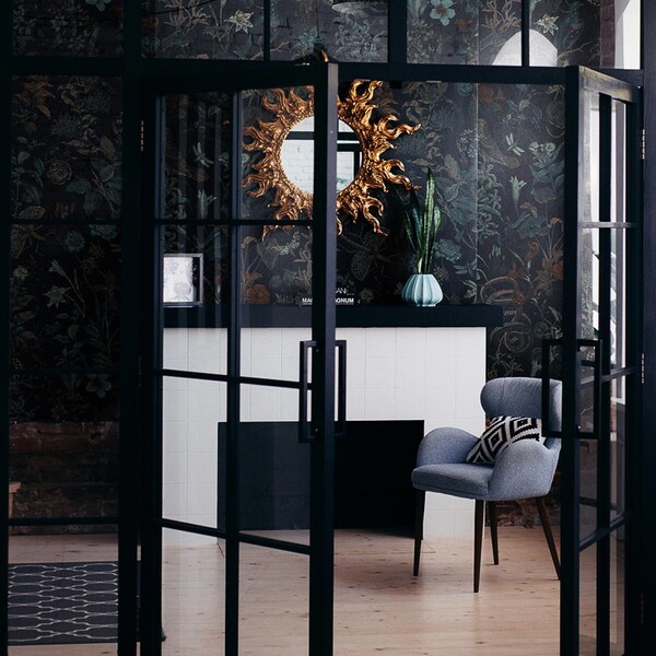 Dark Botanical Wallpaper, Removable Vintage Wallpaper, Dark Wallpaper ...