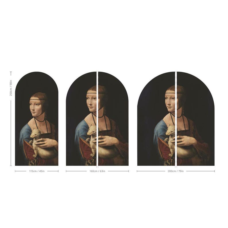 Arch Wallpaper: Lady With Ermine, Peel and Stick Wall Decal - Etsy