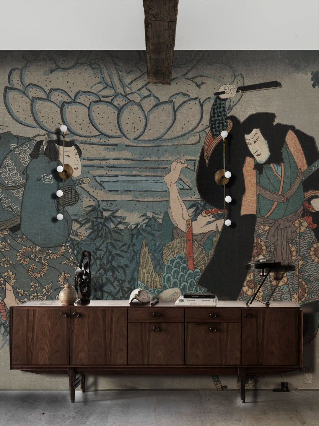 Samurai Saga Wallpaper, Bushido, Geisha, Non-woven or Peel and Stick ...