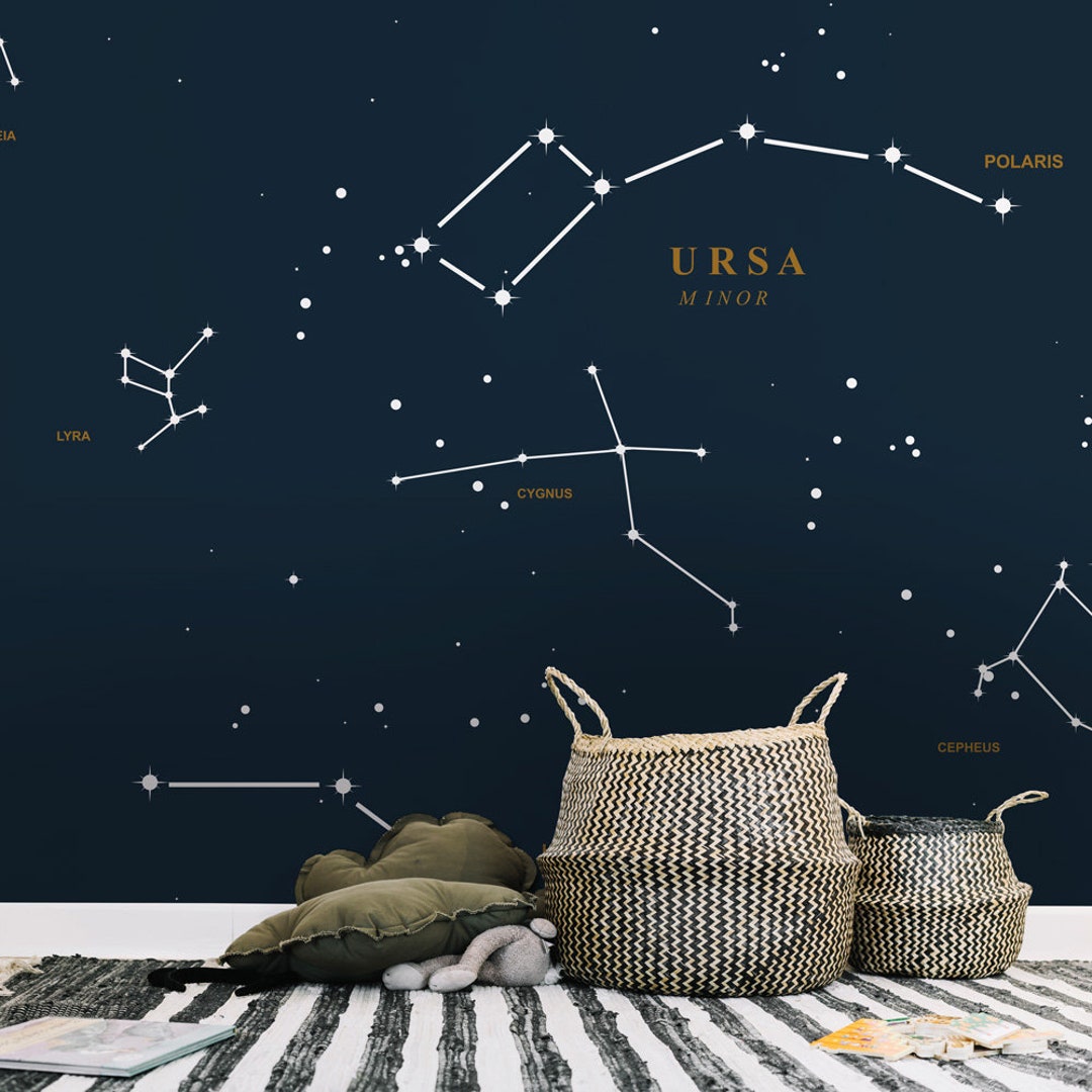 Kids Wallpaper, Ursa Major, Constellation Pattern, Personalized ...