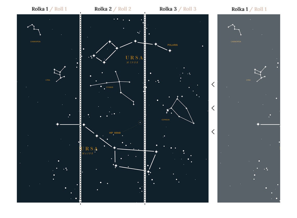Kids Wallpaper Ursa Major Constellation Pattern - Etsy