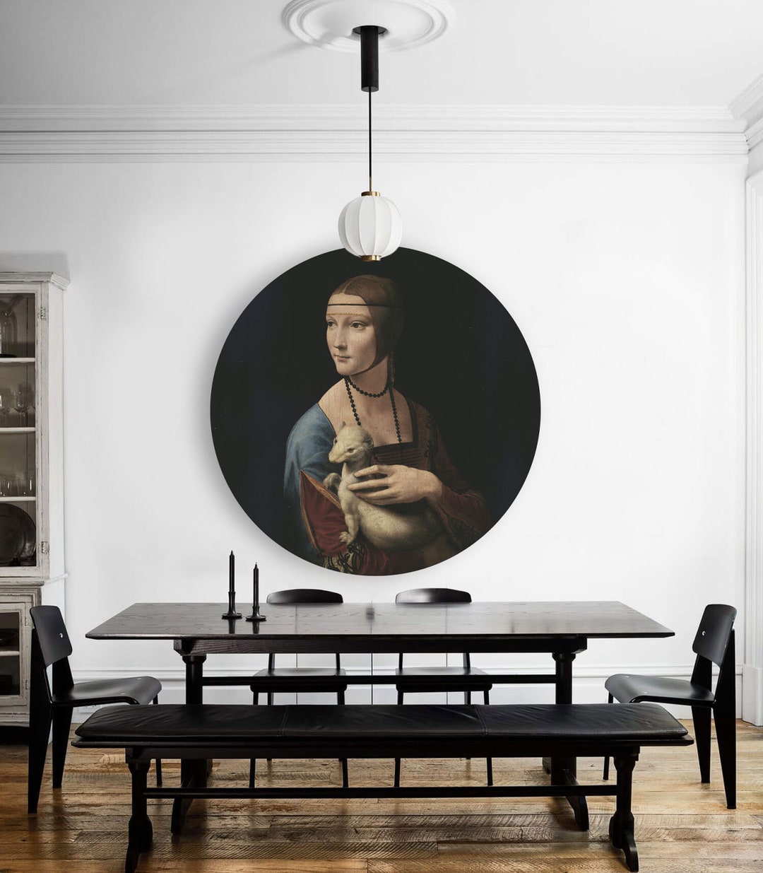 Lady With an Ermine Circle Wallpaper, Leonardo Da Vinci, Woman and ...