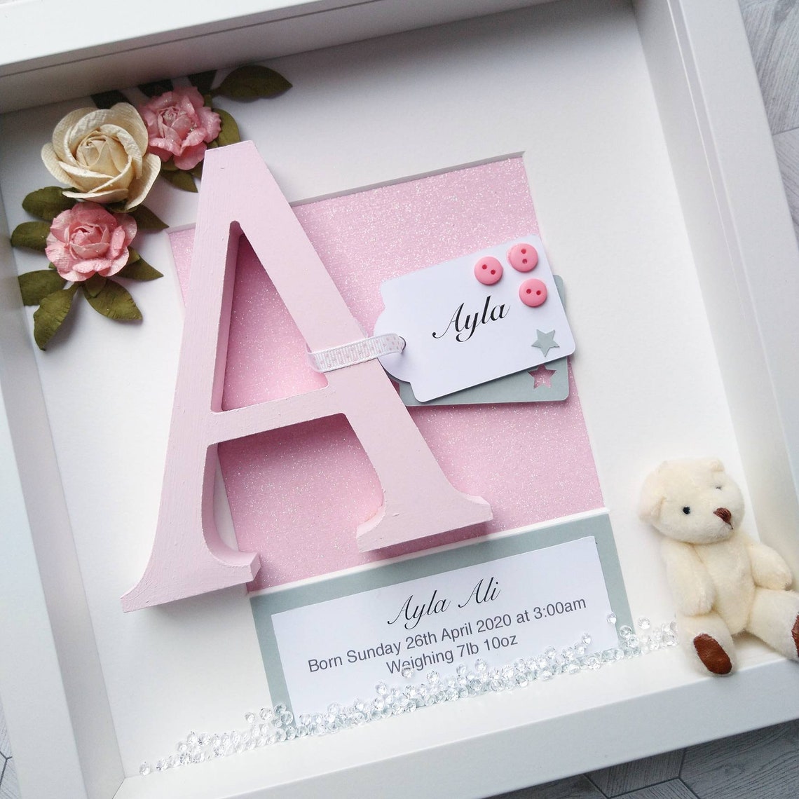 Newborn Baby Personalised Frame - Etsy UK