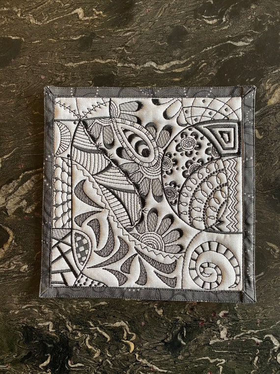 Zentangle Sunshine Pot Holder | Etsy