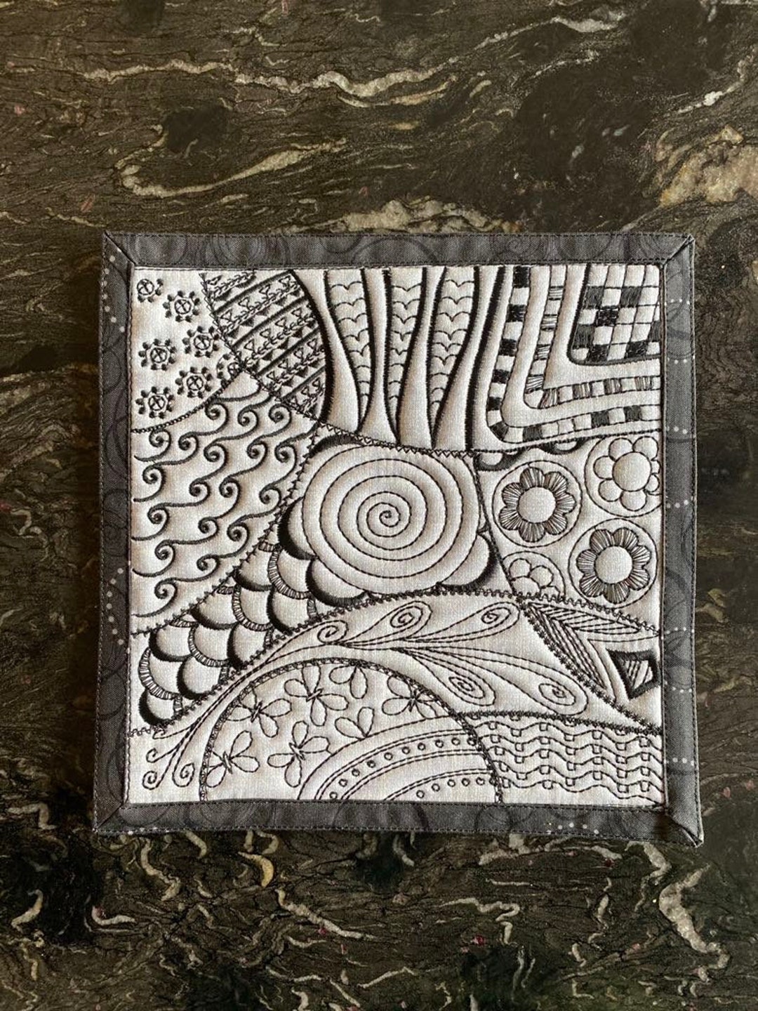 Zentangle Summer Pot Holder - Etsy