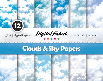 Sky Digital Paper | Etsy