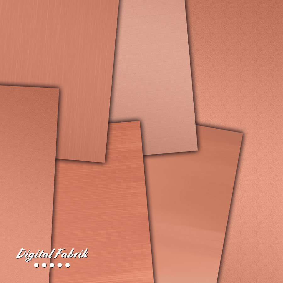 Rose Gold Digital Paper Pack, Scrapbook Paper, 12 Digital Paper ...