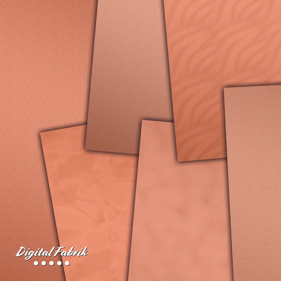 Rose Gold Digital Paper Pack, Scrapbook Paper, 12 Digital Paper ...