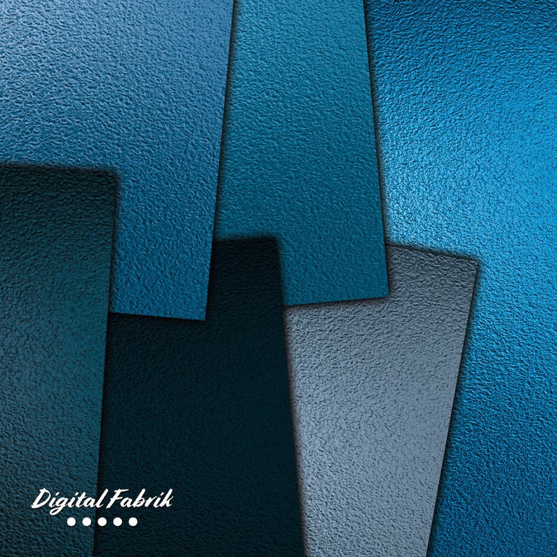 Blue Metallic Foil Scrapbook Paper, 12 Digital Papers, Blue Digital ...