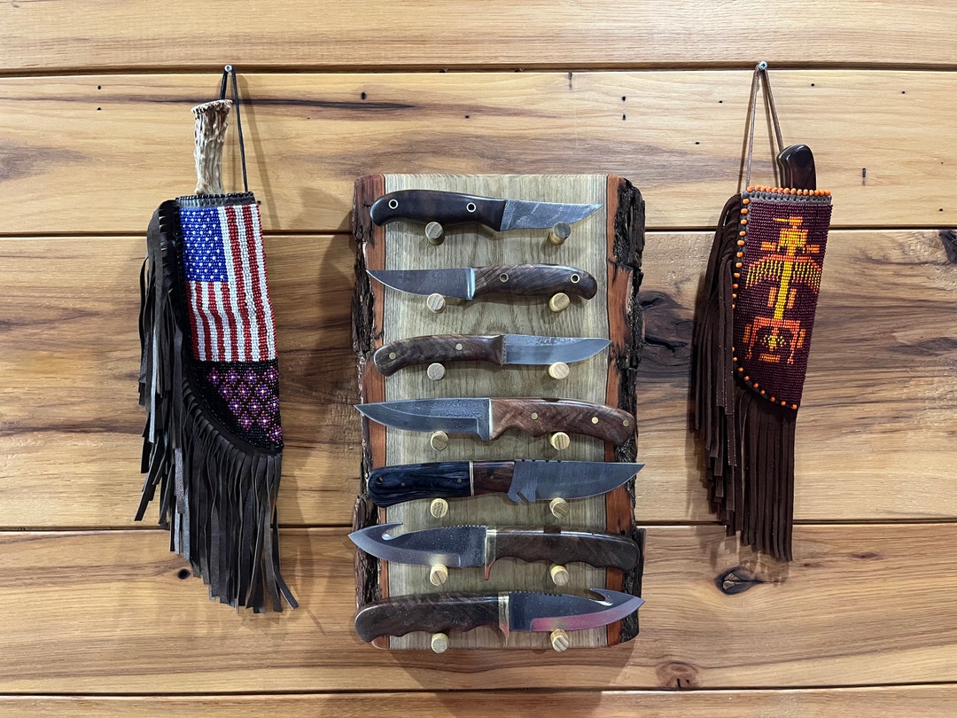 Knife Display Rustic,unique Knife Display, Wood Knife Display, Rustic ...
