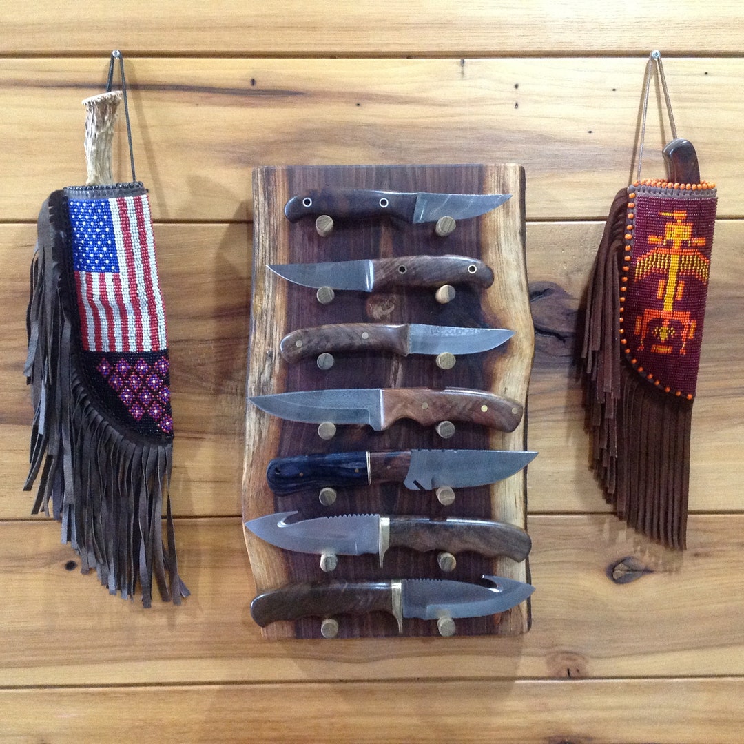 Knife Display Wood,knife Holder,knife Display Handmade,pocket Knife ...