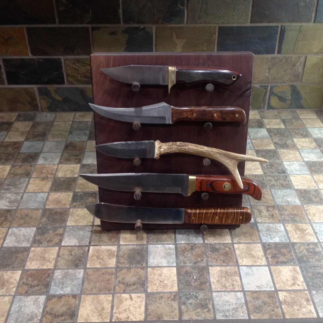 Knife Display Wood,knife Holder,knife Display Handmade,pocket Knife ...