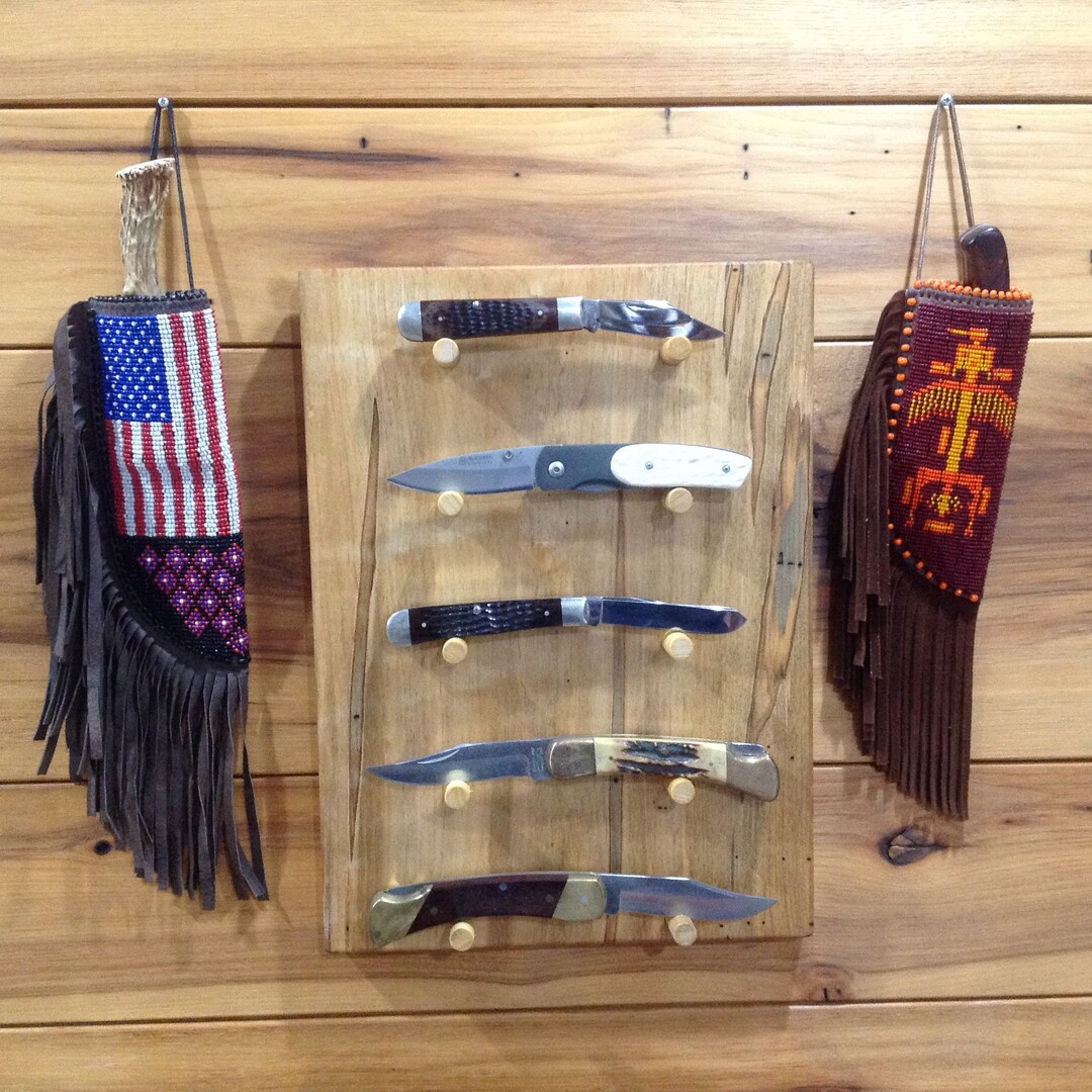 Knife Display Rustic,unique Knife Display, Wood Knife Display, Rustic ...