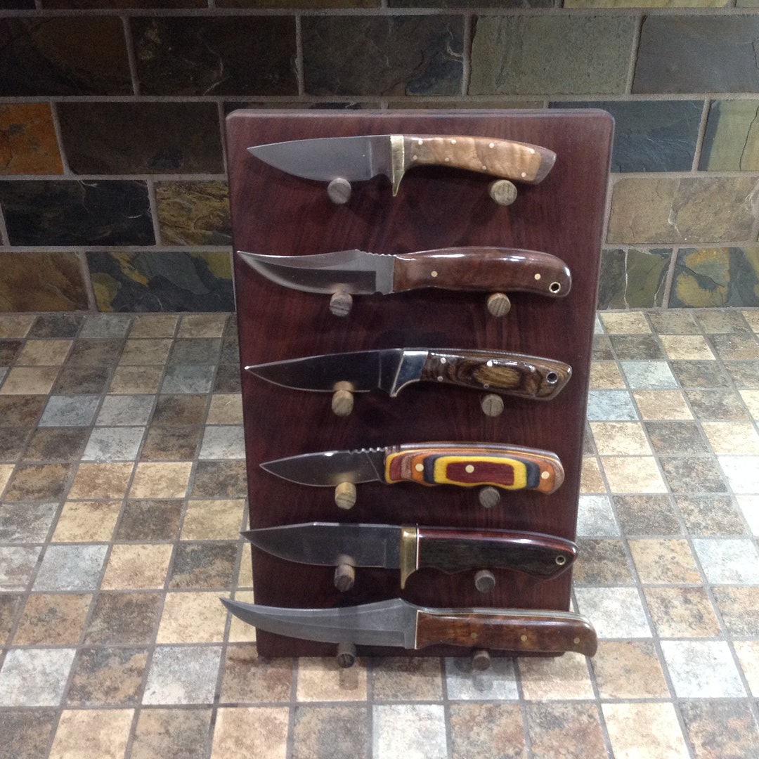 Knife Display Wood,knife Holder,knife Display Handmade,pocket Knife ...