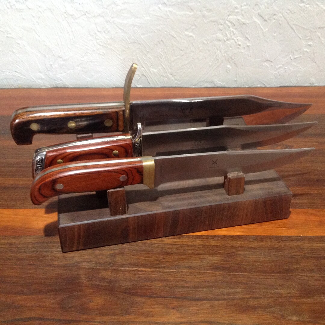 Left Hand Knife Display,butcher Block Knife Display,wood Knife Holder ...