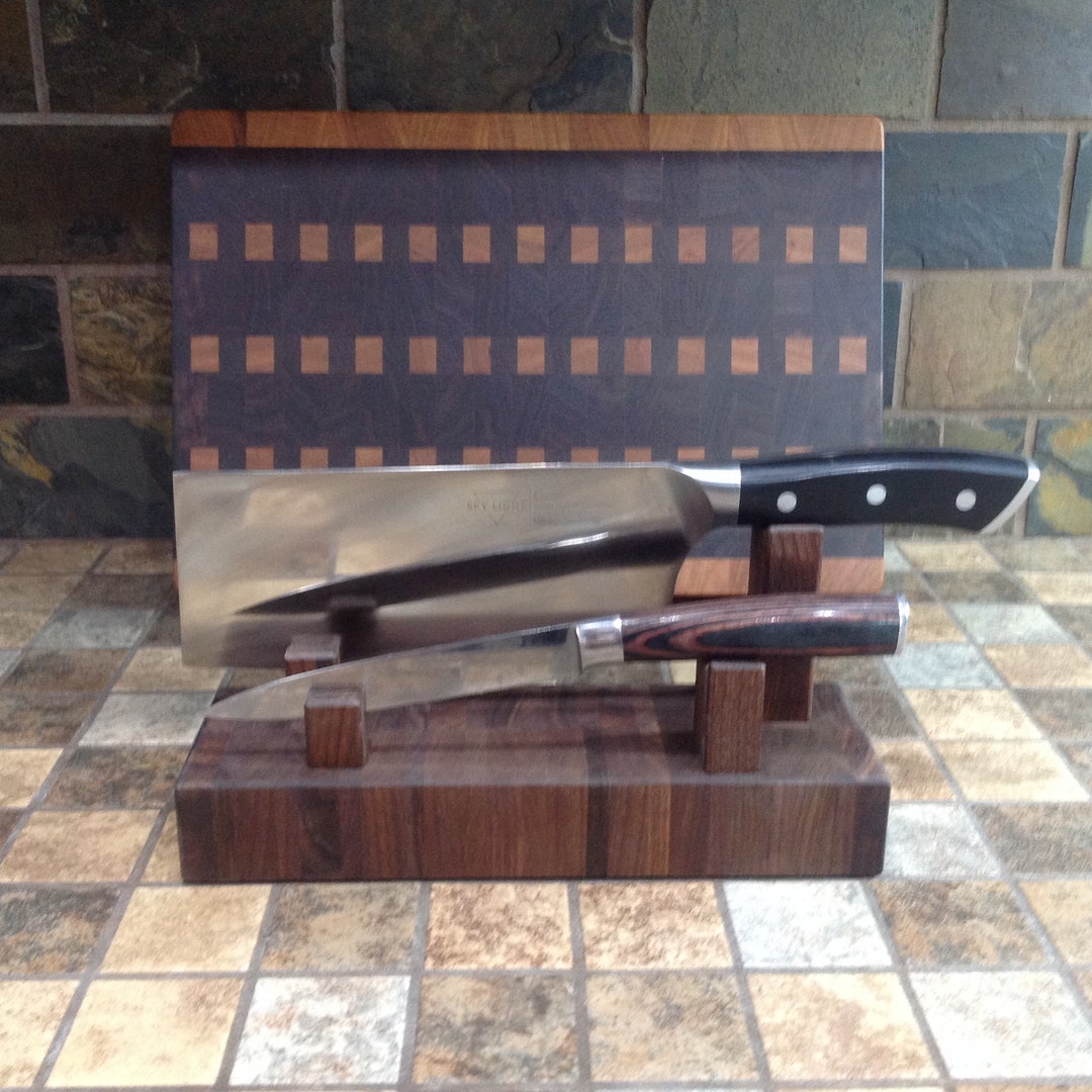 Knife Display,butcher Block Knife Display,wood Knife Holder,kitchen ...