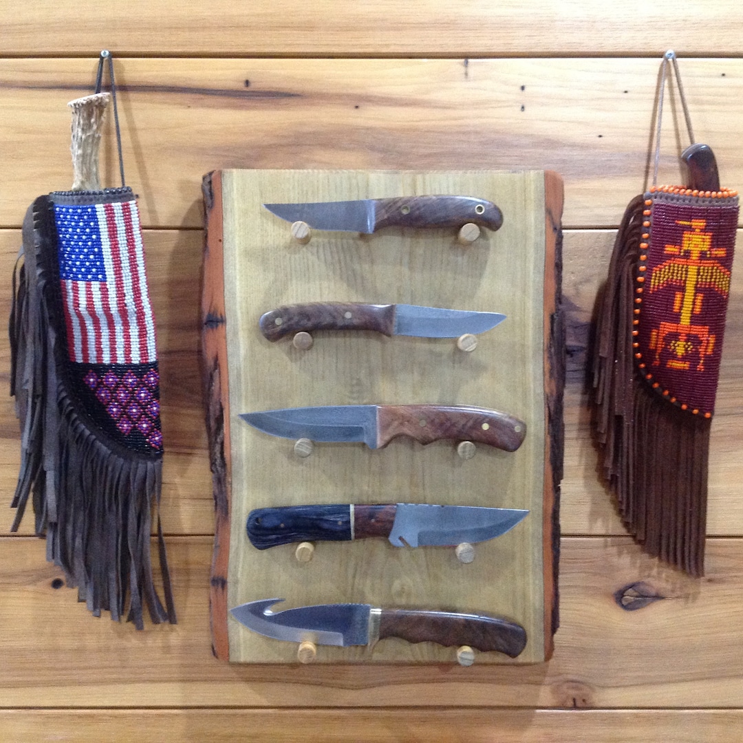 Knife Display Rustic,unique Knife Display, Wood Knife Display, Rustic ...