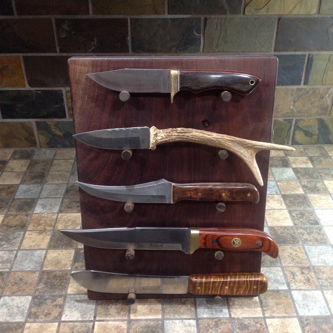 Knife Display Wood,knife Holder,knife Display Handmade,pocket Knife ...