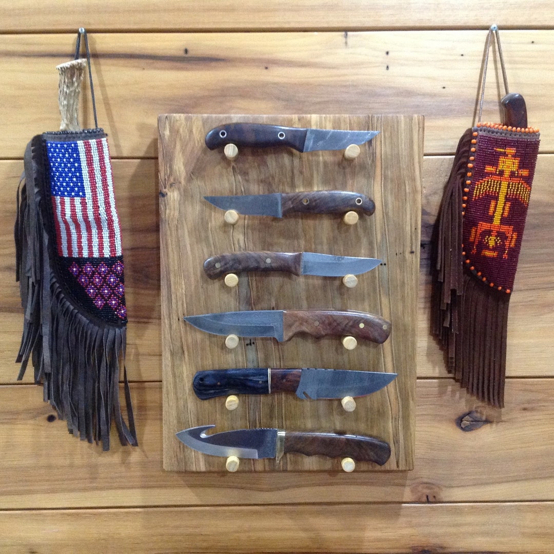 Knife Display Rustic,unique Knife Display, Wood Knife Display, Rustic ...