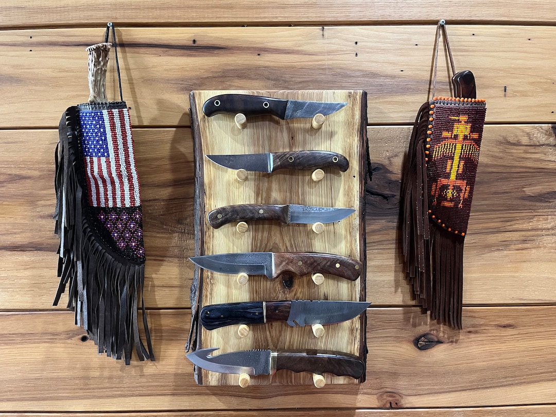 Knife Display Rustic,unique Knife Display, Wood Knife Display, Rustic ...