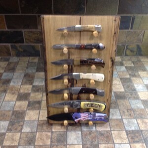 Knife Display Rustic,unique Knife Display, Wood Knife Display, Rustic ...