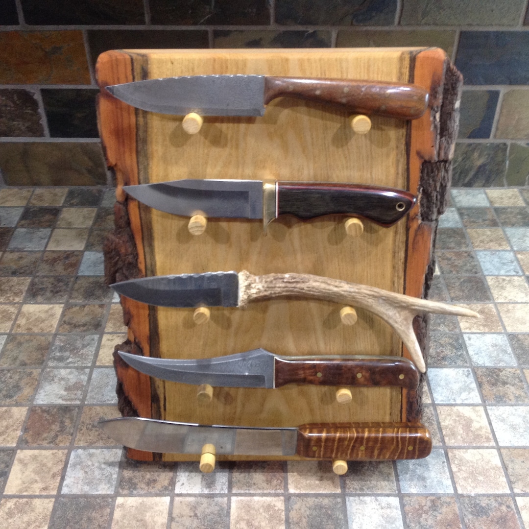 Knife Display Rustic,unique Knife Display, Wood Knife Display, Rustic ...