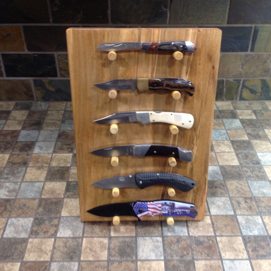 Knife Display Rusticunique Knife Display Wood Knife Display - Etsy