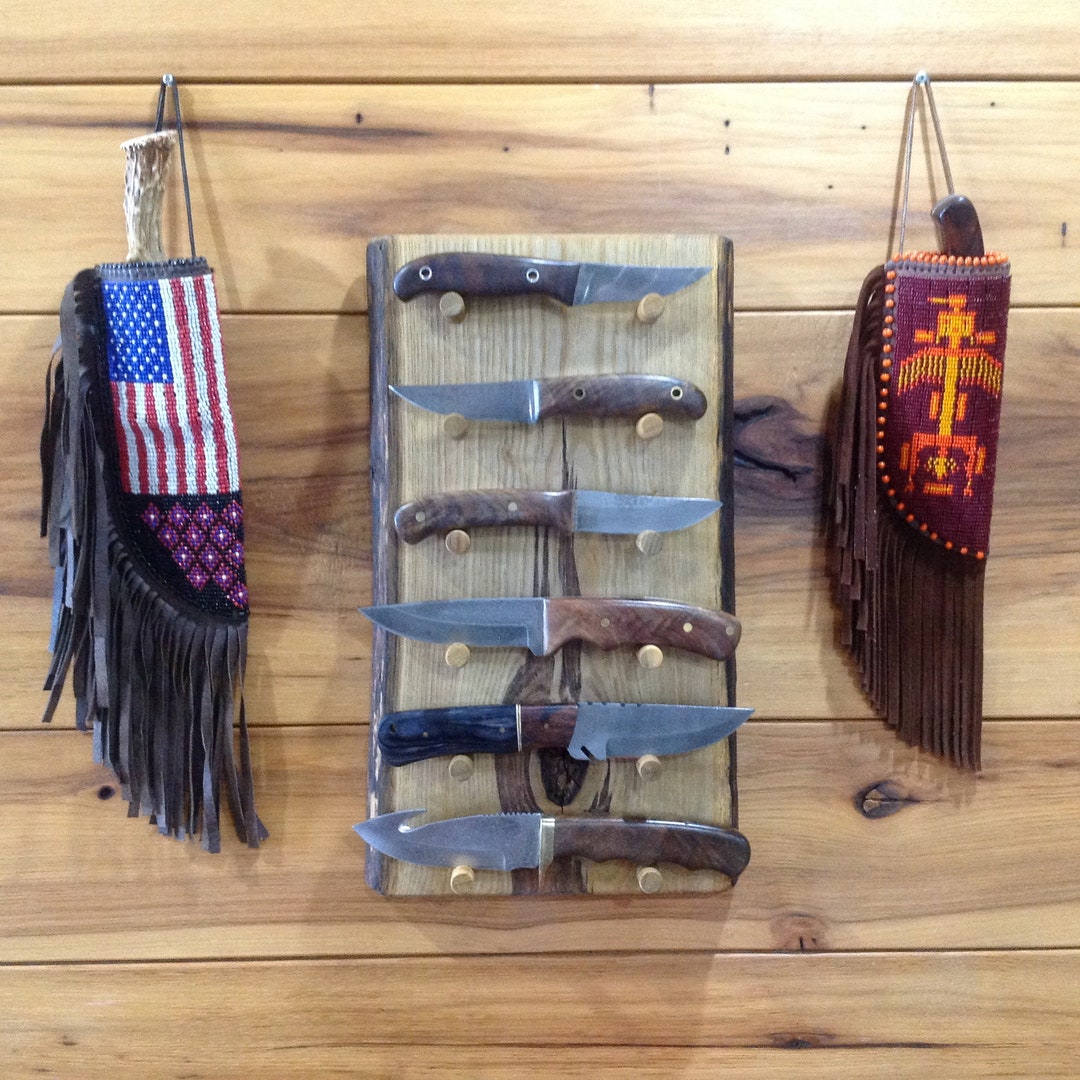 Knife Display Rustic,unique Knife Display, Wood Knife Display, Rustic ...