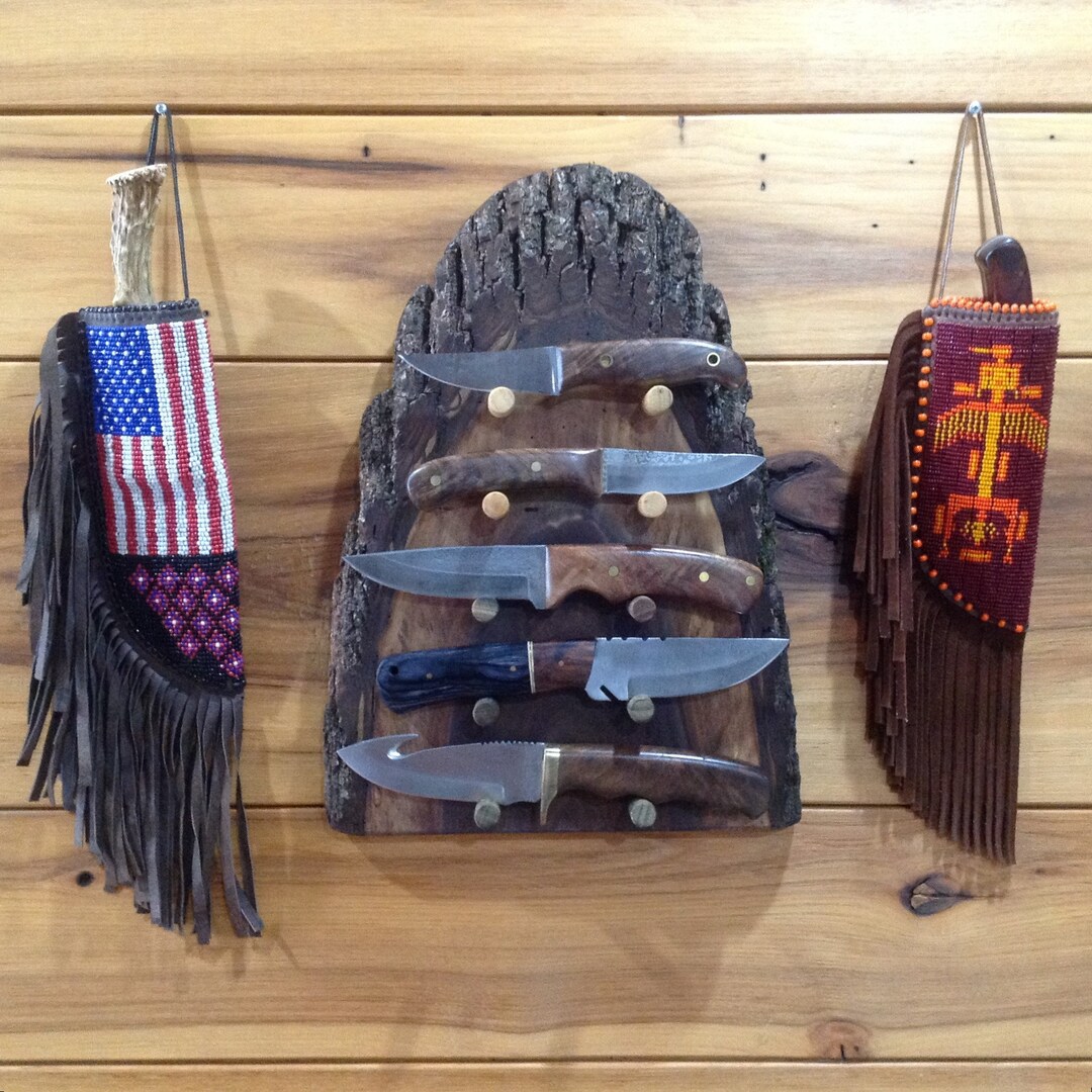 Knife Display Wood,knife Holder,knife Display Handmade,pocket Knife ...