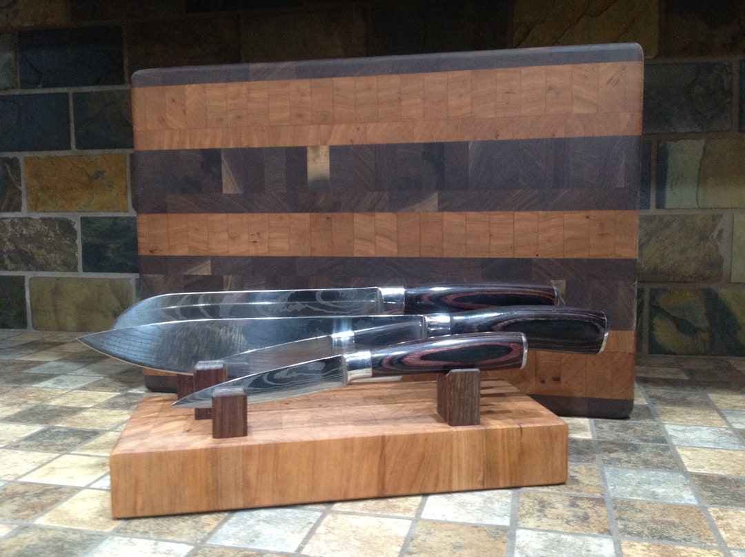 Knife Display,butcher Block Knife Display,wood Knife Holder,kitchen ...
