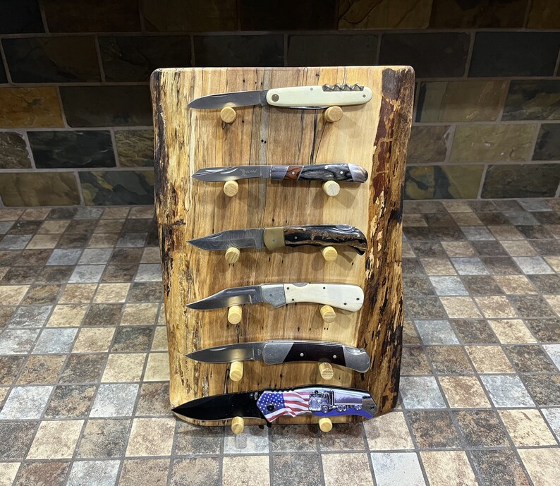 Knife Display Rustic Knife Stand Rustic Knife Display - Etsy