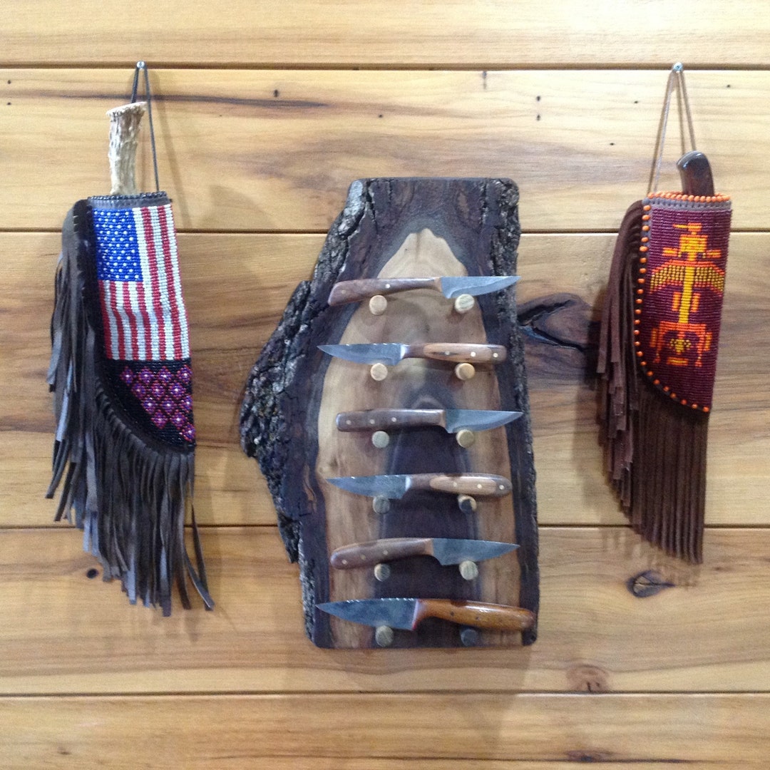 Knife Display Wood,knife Holder,knife Display Handmade,pocket Knife ...