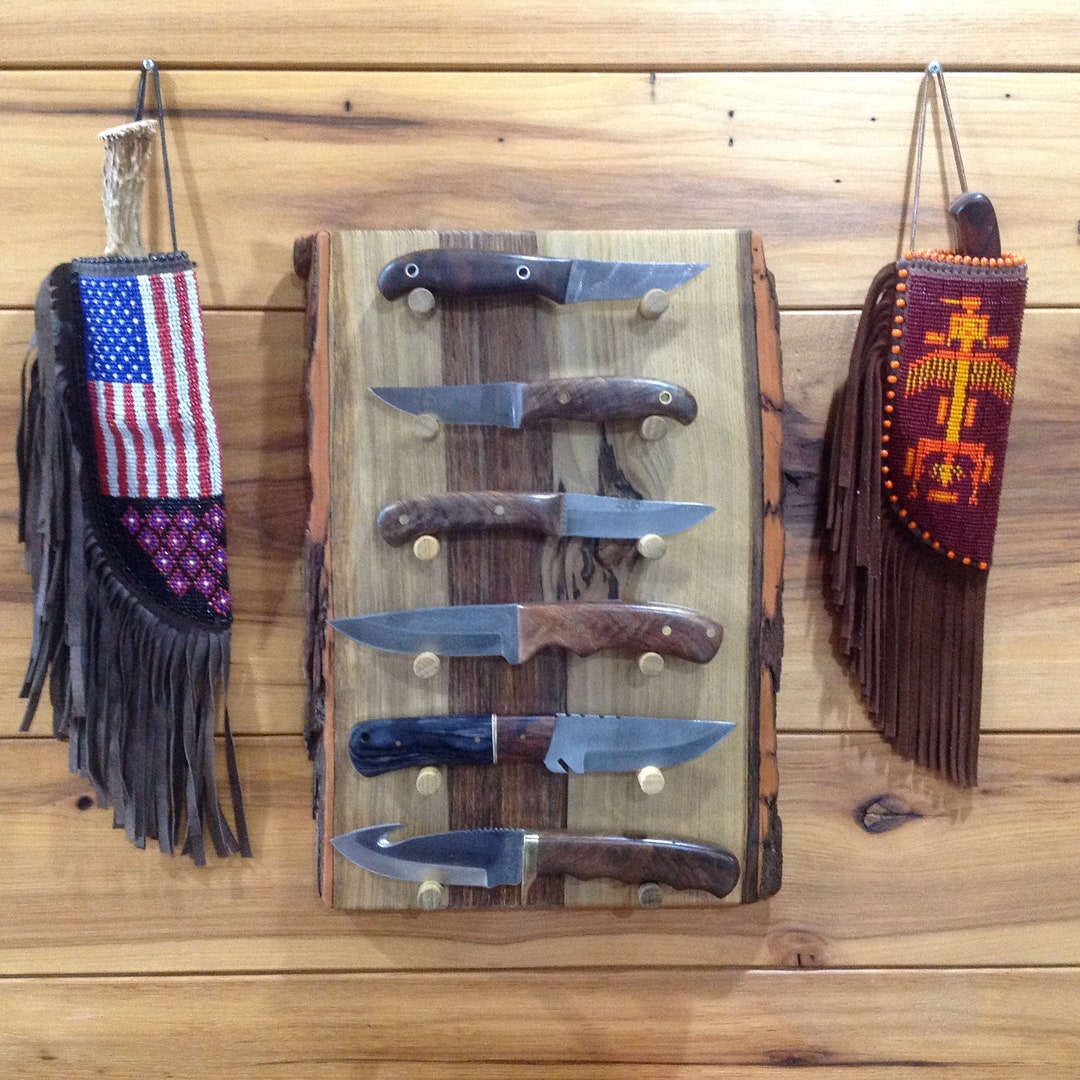 Knife Display Rustic,unique Knife Display, Wood Knife Display, Rustic ...